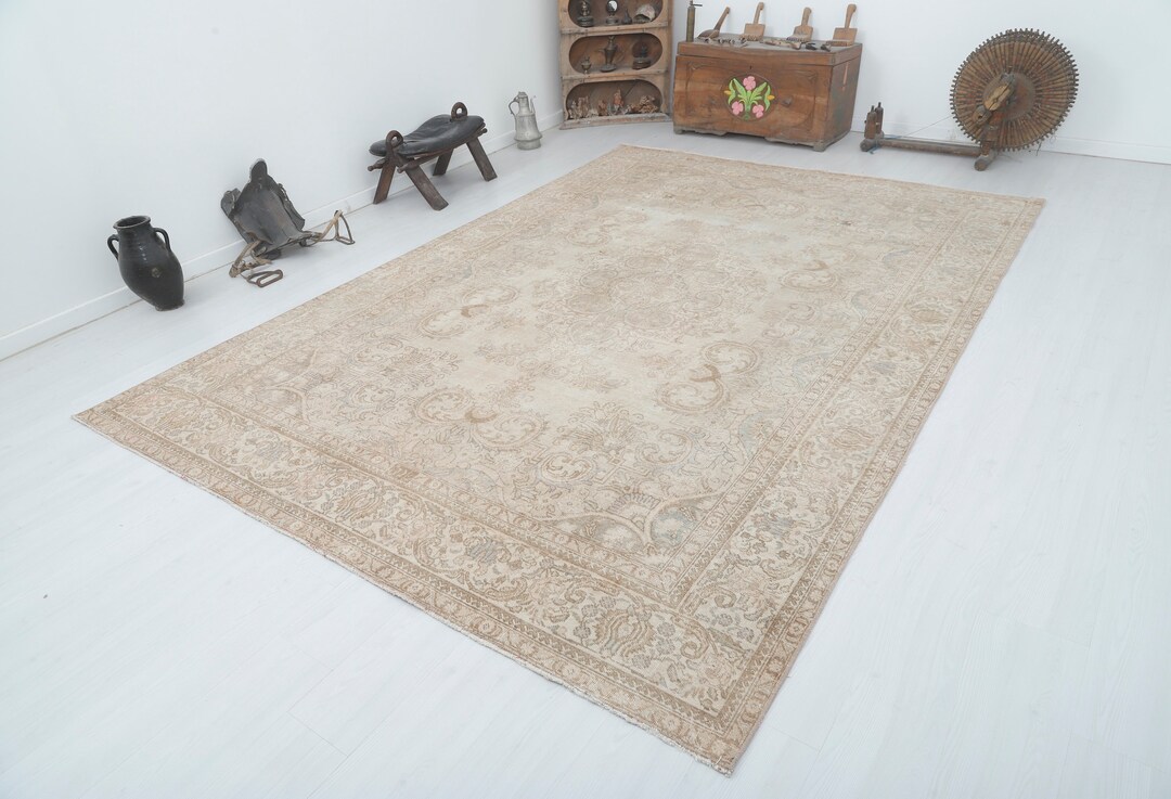 8x11 Turkish Rug, 8x11, Turkish Oversize Rug, Muted Colors Rug, Wool ...