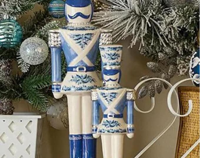 Chinoiserie Blue & White Christmas Nutcrackers/toy Soldiers - Etsy