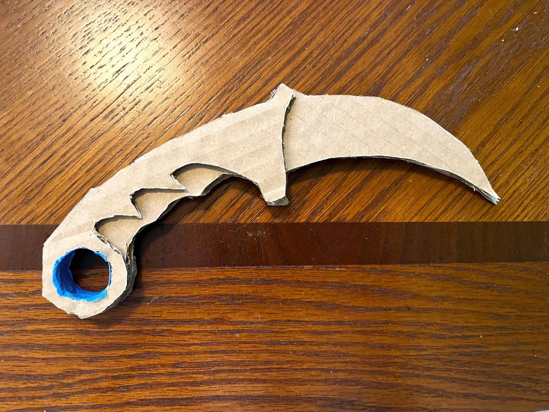 DIY Cardboard Karambit Pattern - Fun Project for Idle Fidgeting and ...