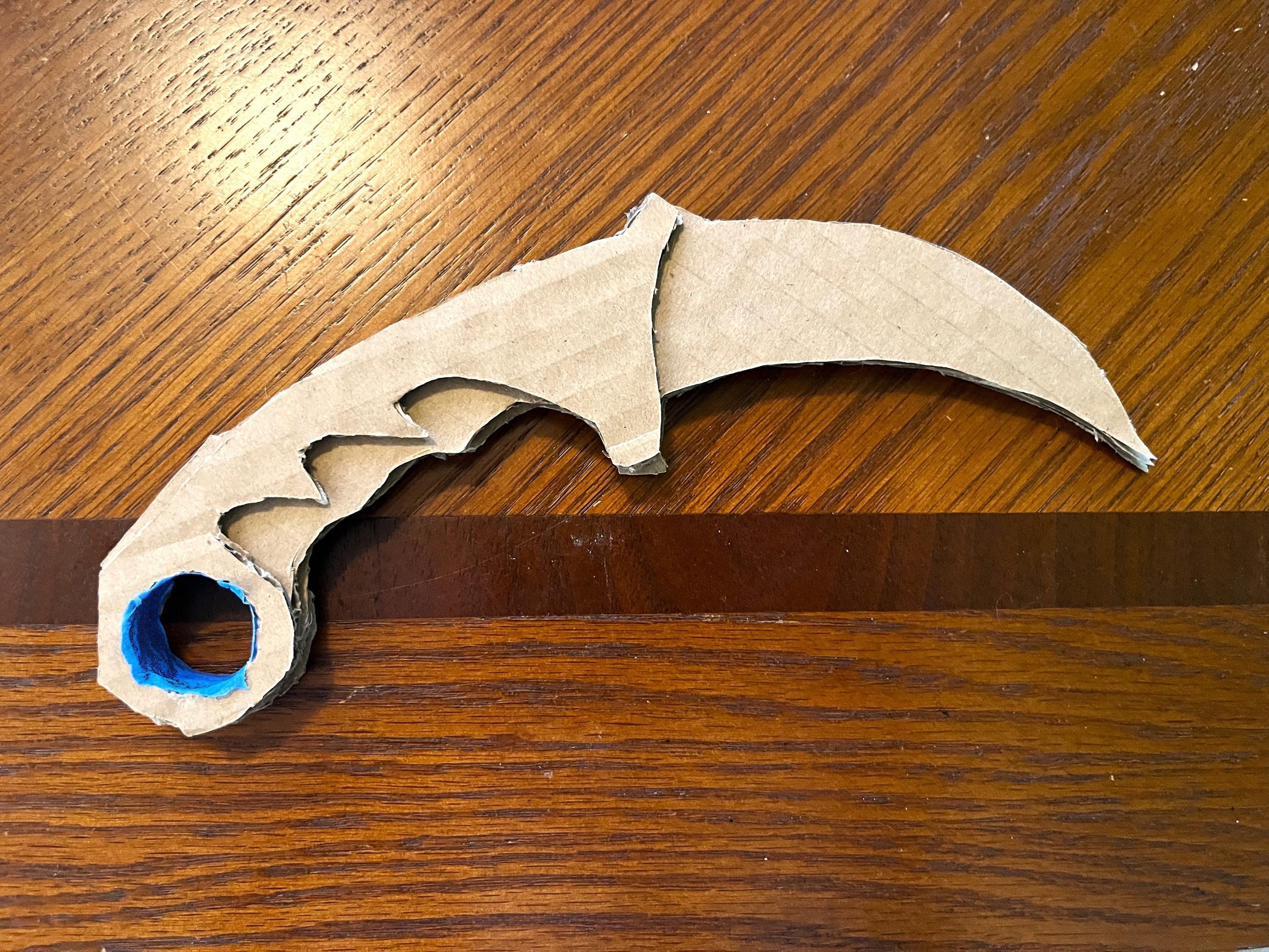 DIY Cardboard Karambit Pattern - Fun Project for Idle Fidgeting and ...