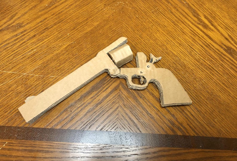 DIY Cardboard Revolver Pattern With Moving Parts- Fun Project for ...