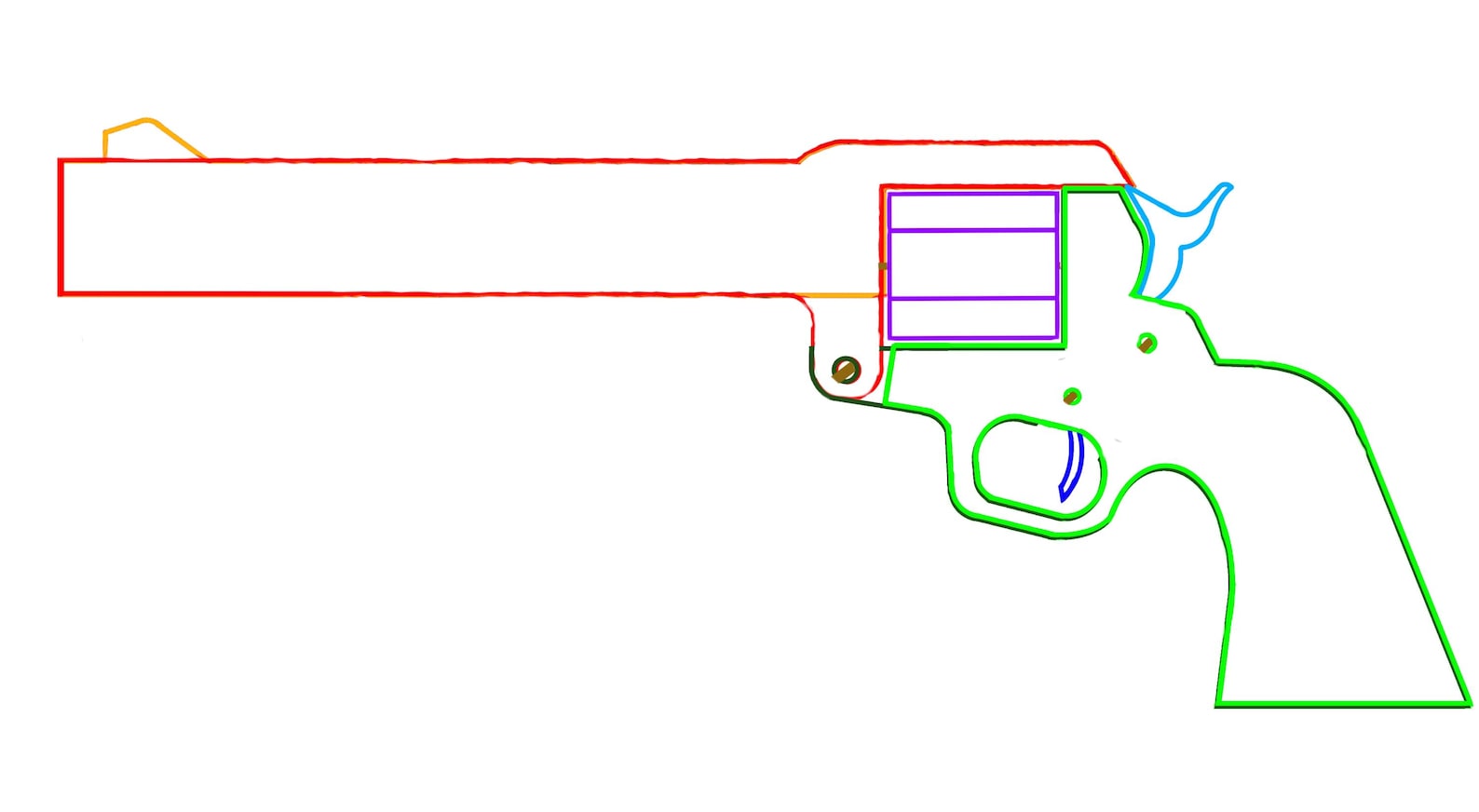 DIY Cardboard Revolver Pattern With Moving Parts- Fun Project for ...