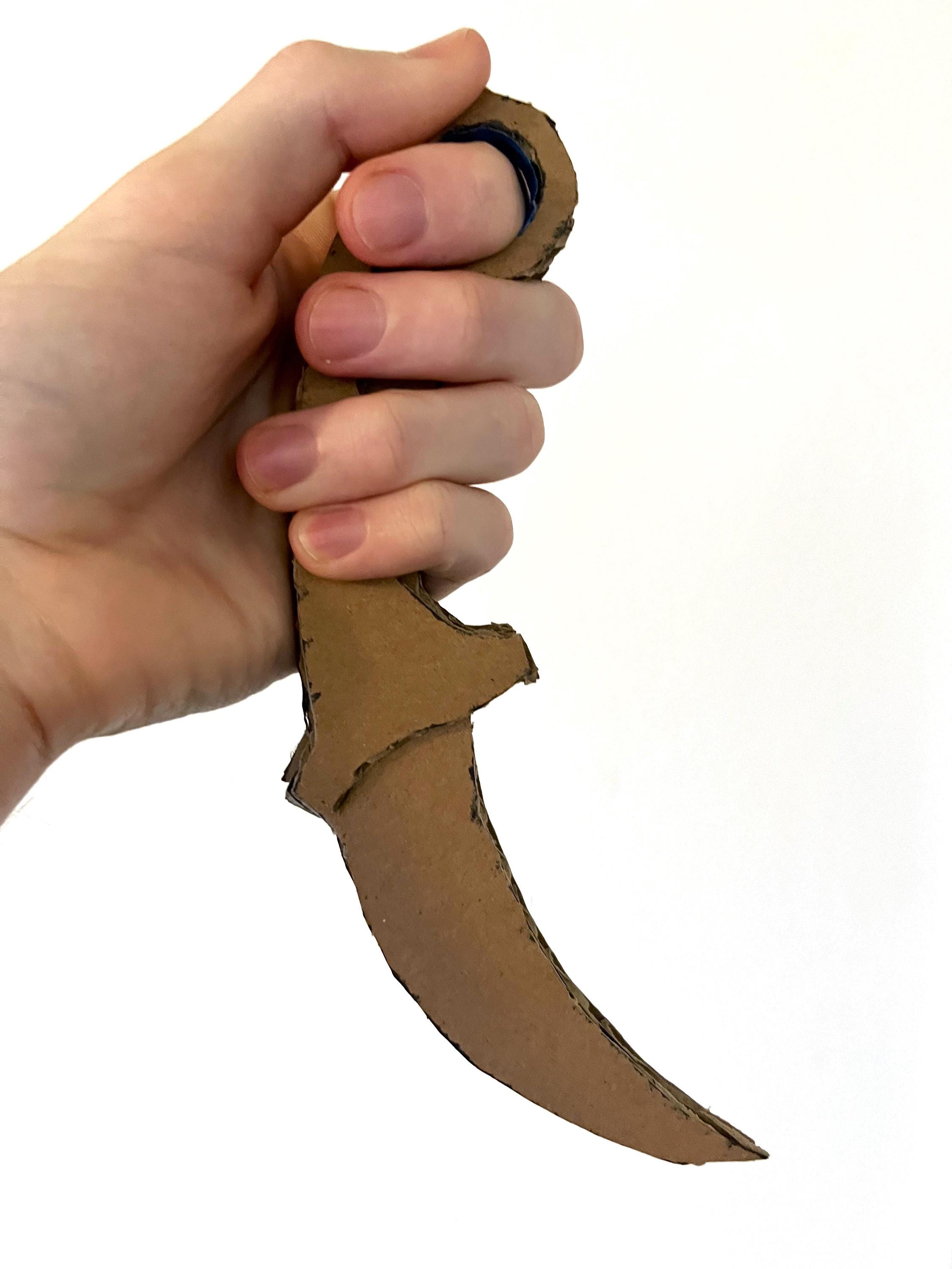 DIY Cardboard Karambit Pattern - Fun Project for Idle Fidgeting and ...