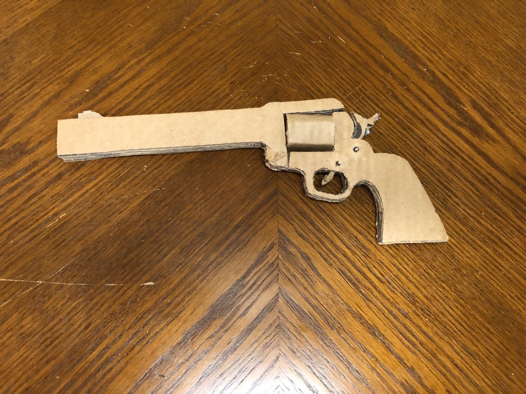 DIY Cardboard Revolver Pattern With Moving Parts- Fun Project for ...