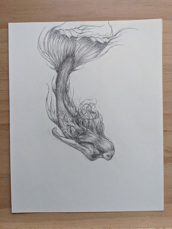 Easy Pencil Drawings Of Mermaids