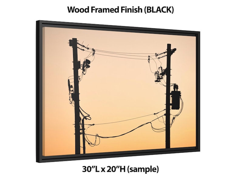 Power Poles Canvas | Voltage Decor | Lineman Gift | Electricity Artwork ...
