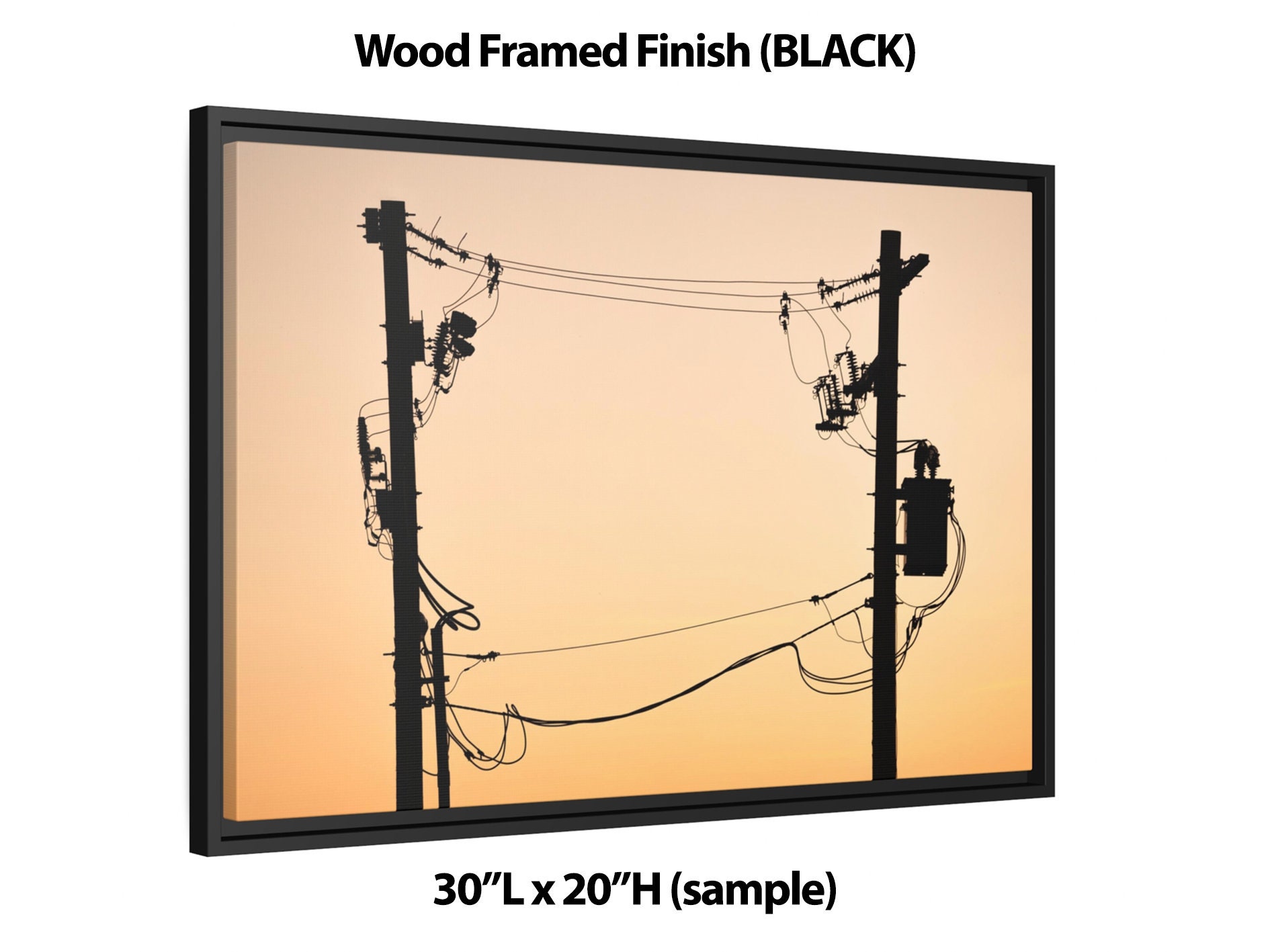 Power Poles Canvas | Voltage Decor | Lineman Gift | Electricity Artwork ...