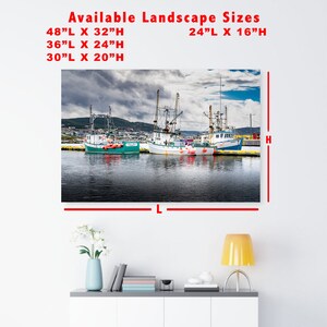 Scenic Fishing Trawler Canvas Canadian Landscape Art Home and Living ...