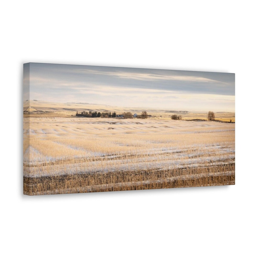 SNOWFALL CANVAS | 1.25" Deep | Winter Landscape Art | Farmhouse Print ...