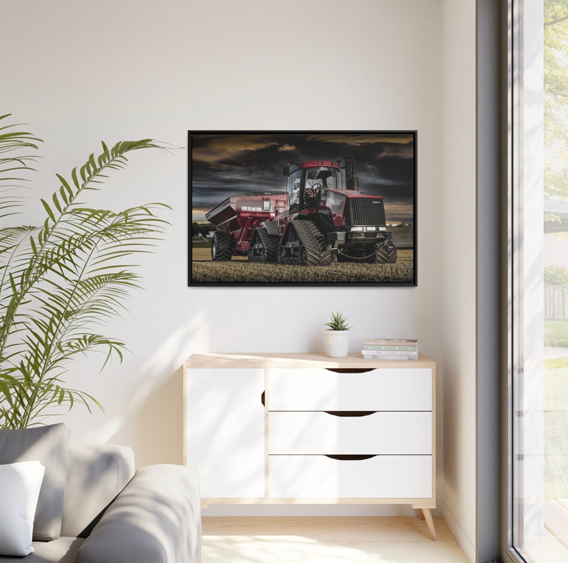 Case Tractor Canvas | Modern Tractor Canvas | Farmhouse Decor | Gift ...