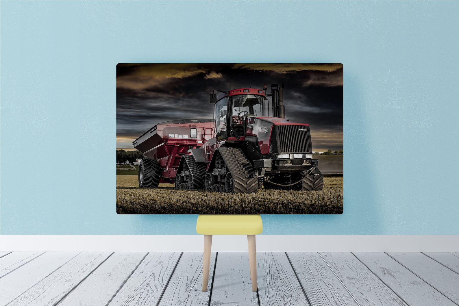 Case Tractor Canvas | Modern Tractor Canvas | Farmhouse Decor | Gift ...