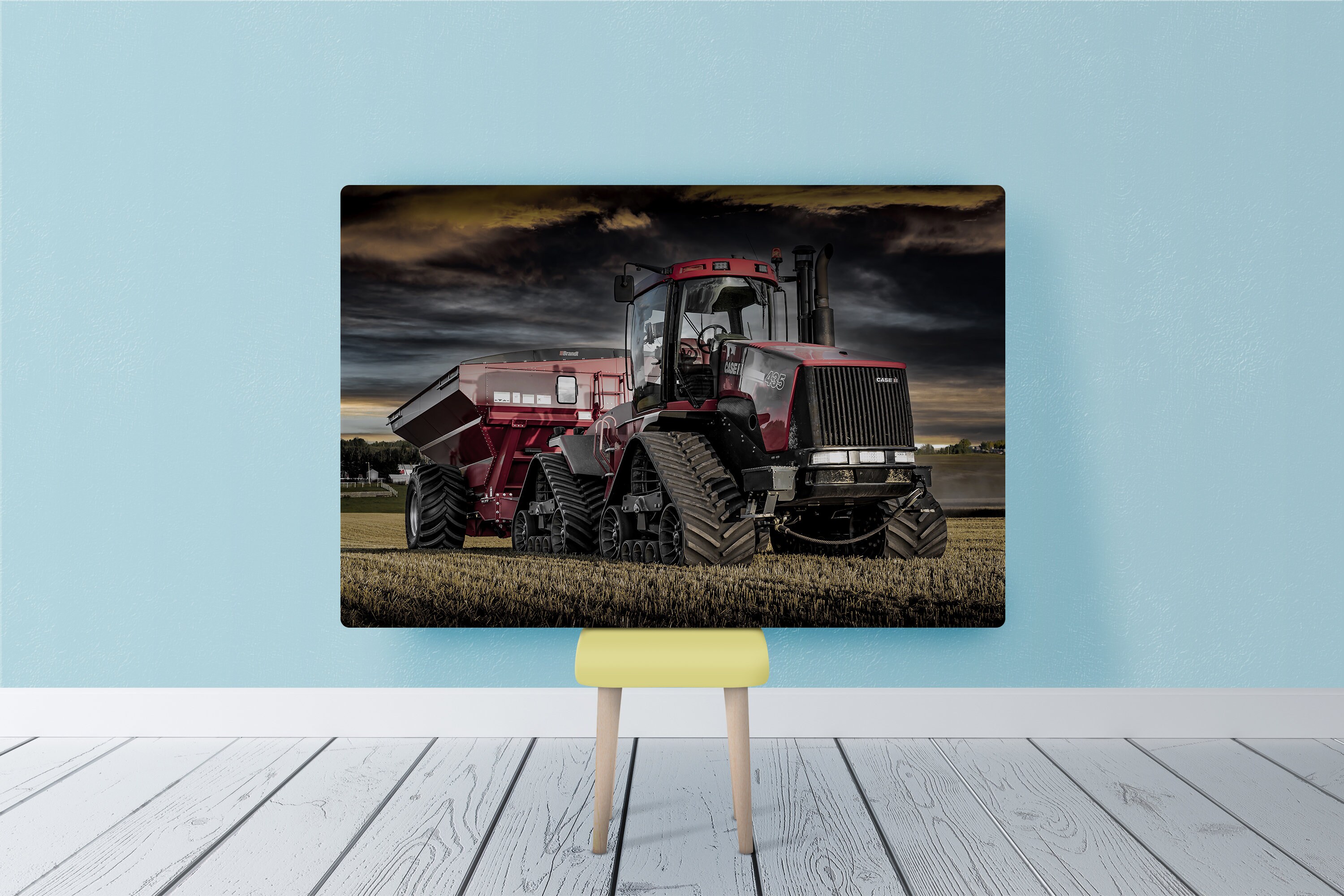 Case Tractor Canvas | Modern Tractor Canvas | Farmhouse Decor | Gift ...