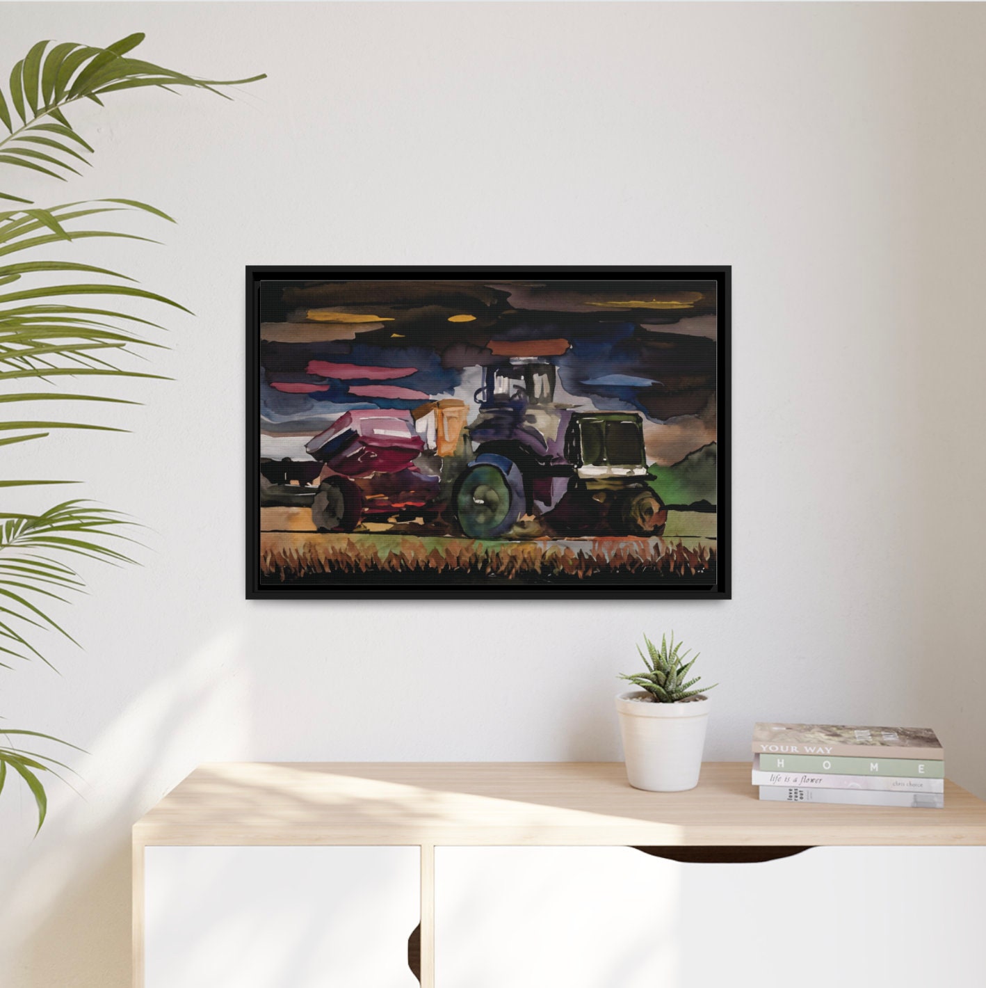 Red Tractor Print, Watercolour Tractor Print, Farmhouse Decor, Nursery ...