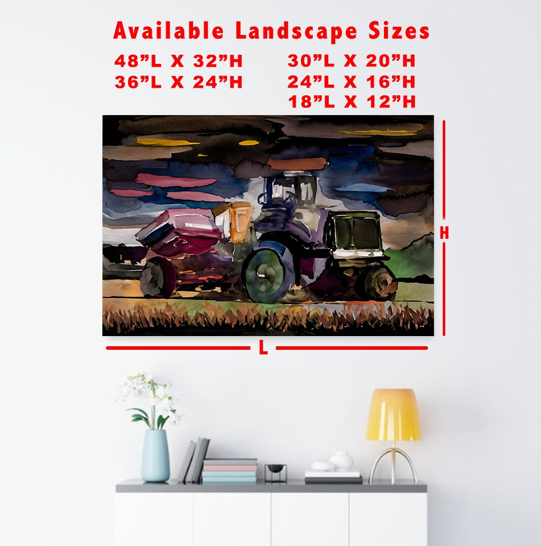 Red Tractor Print, Watercolour Tractor Print, Farmhouse Decor, Nursery ...