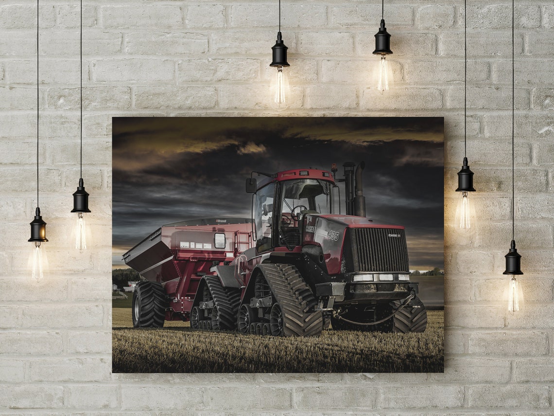 Case Tractor Canvas | Modern Tractor Canvas | Farmhouse Decor | Gift ...