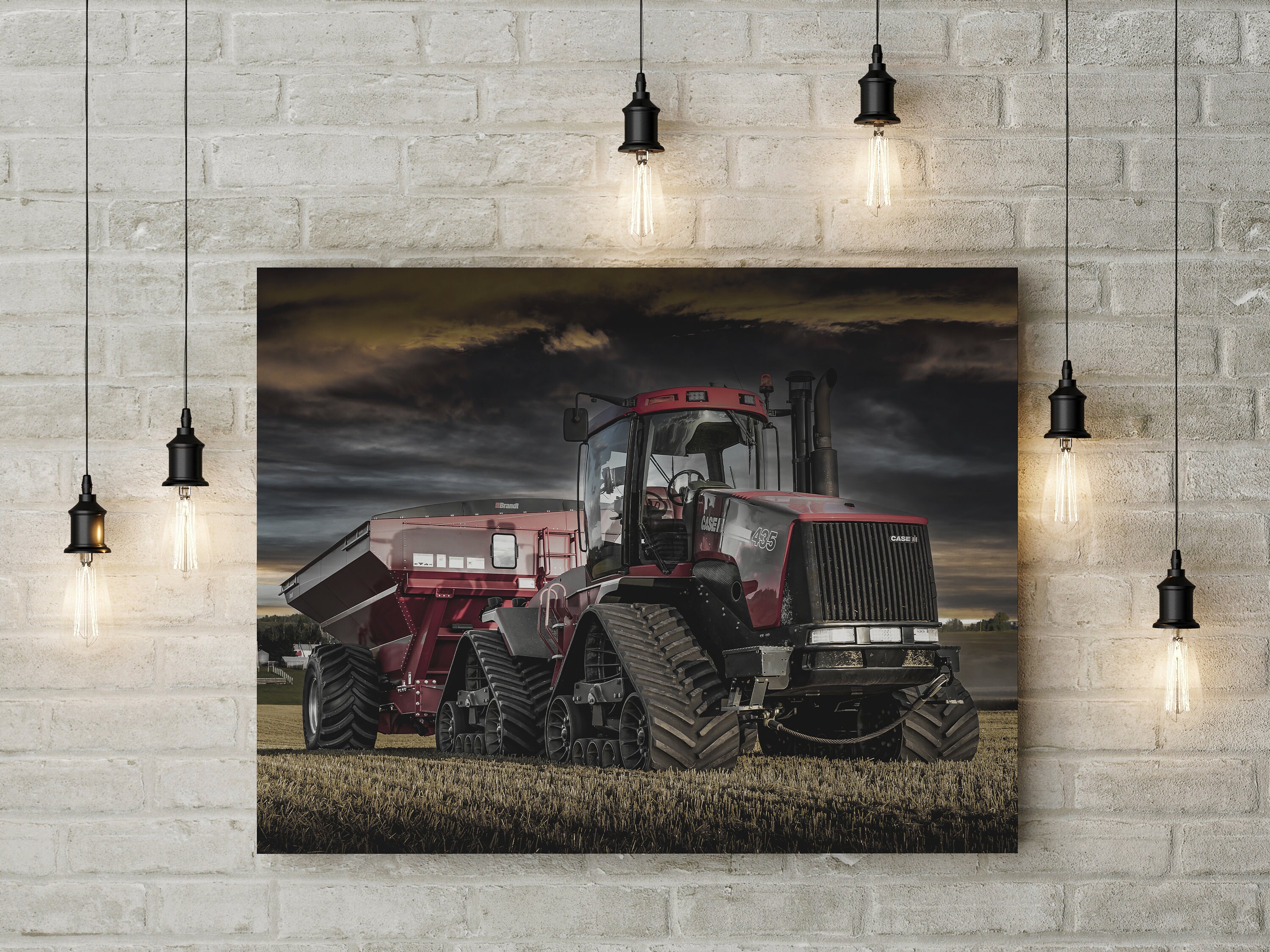 Case Tractor Canvas | Modern Tractor Canvas | Farmhouse Decor | Gift ...