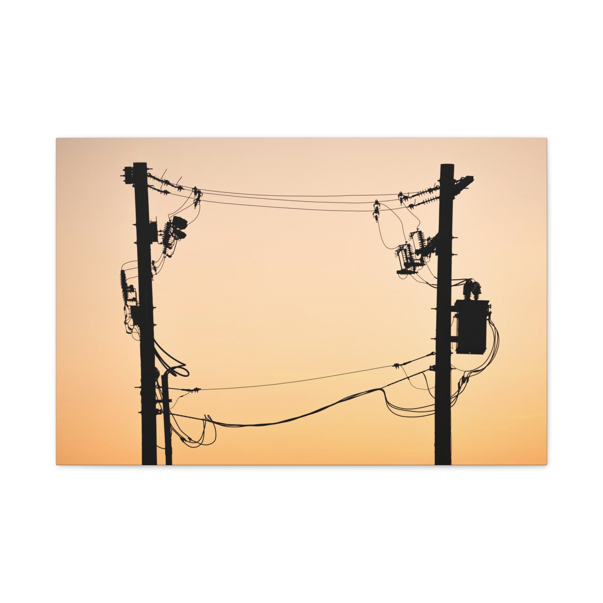 Power Poles Canvas | Voltage Decor | Lineman Gift | Electricity Artwork ...