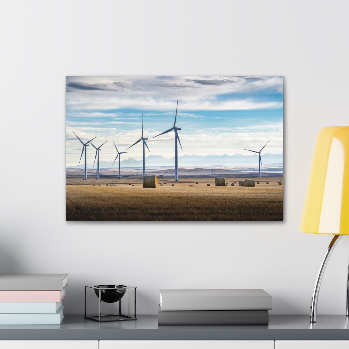 WIND FARM CANVAS Energy Worker Gift | Corporate Decor | Farmhouse Decor ...