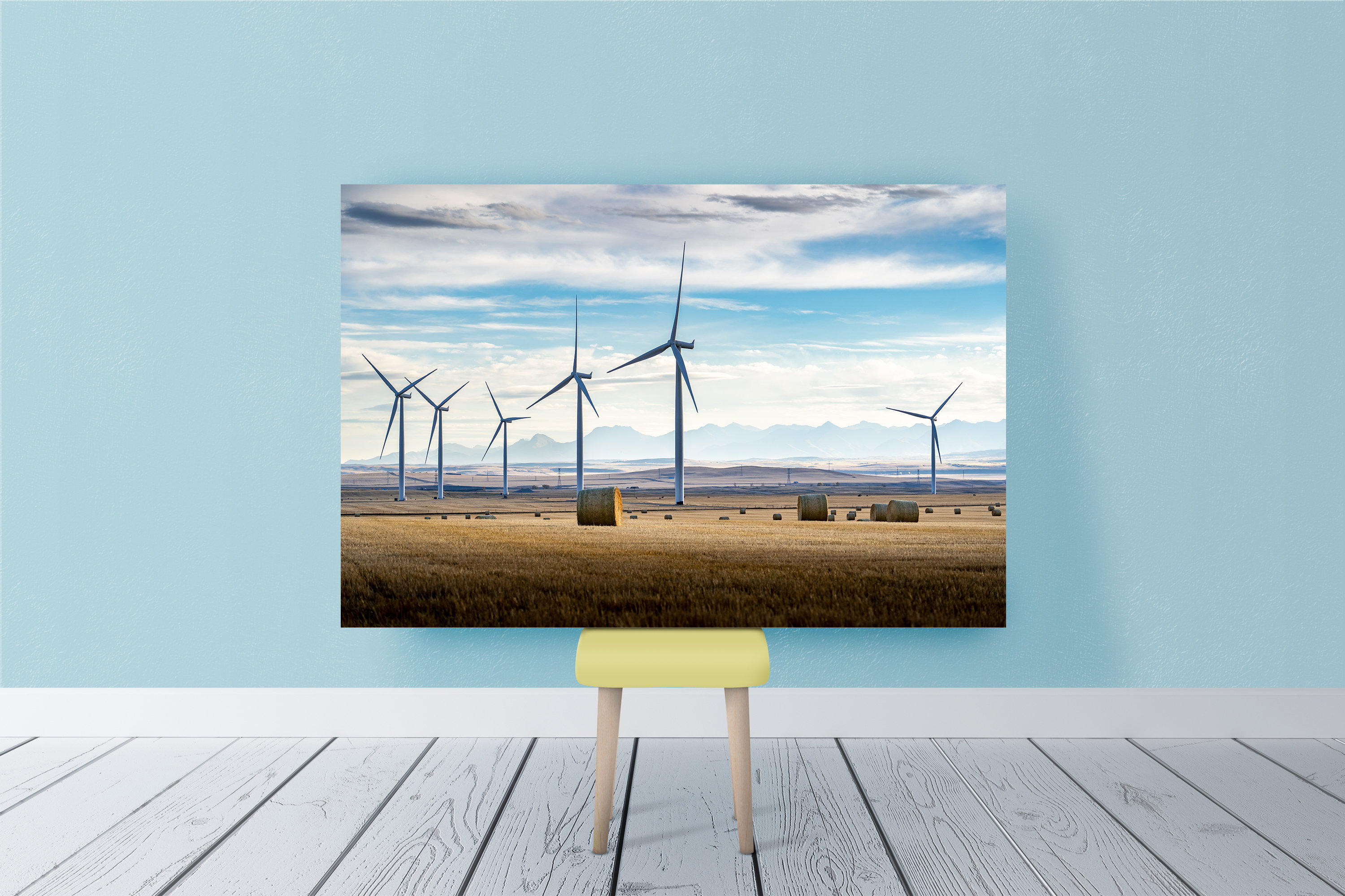 WIND FARM CANVAS Energy Worker Gift | Corporate Decor | Farmhouse Decor ...