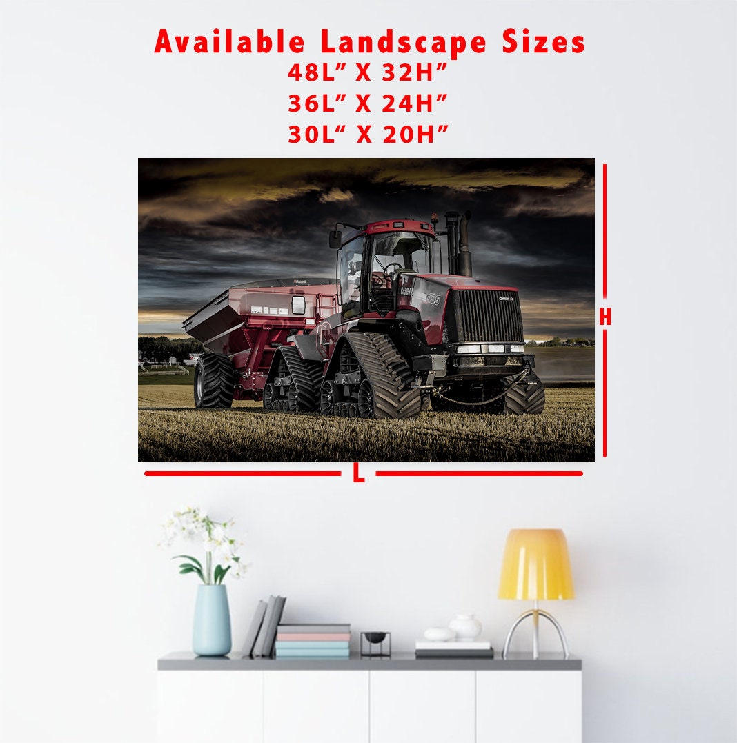Case Tractor Canvas | Modern Tractor Canvas | Farmhouse Decor | Gift ...