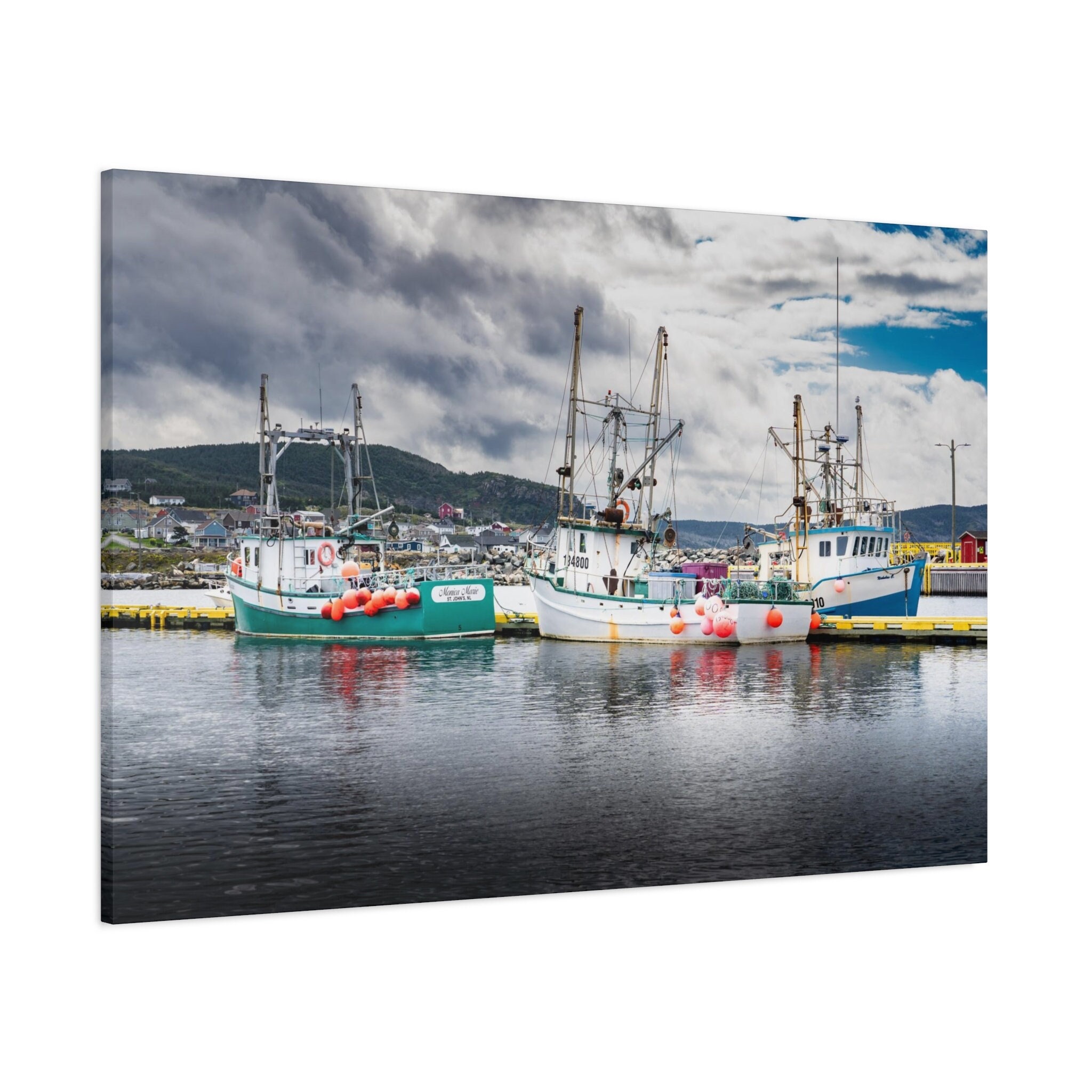 Scenic Fishing Trawler Canvas Canadian Landscape Art Home and Living ...