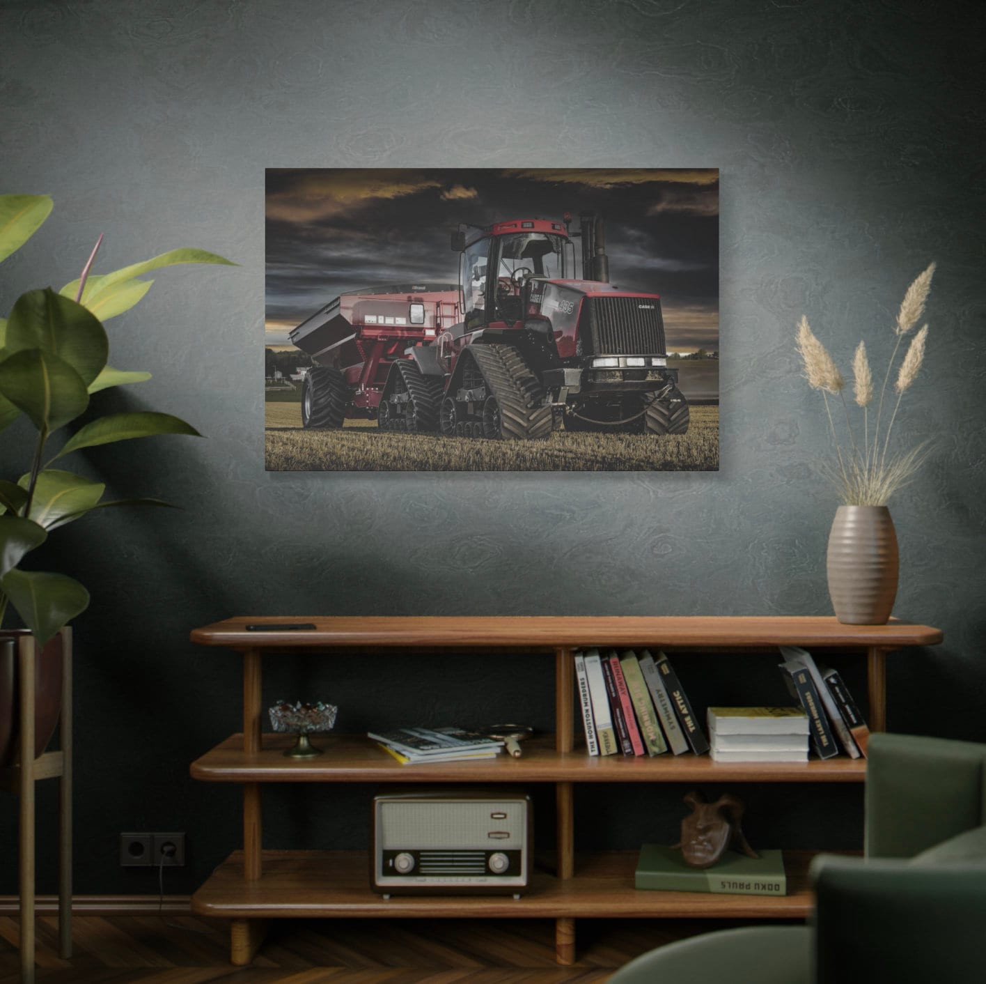 Case Tractor Canvas | Modern Tractor Canvas | Farmhouse Decor | Gift ...