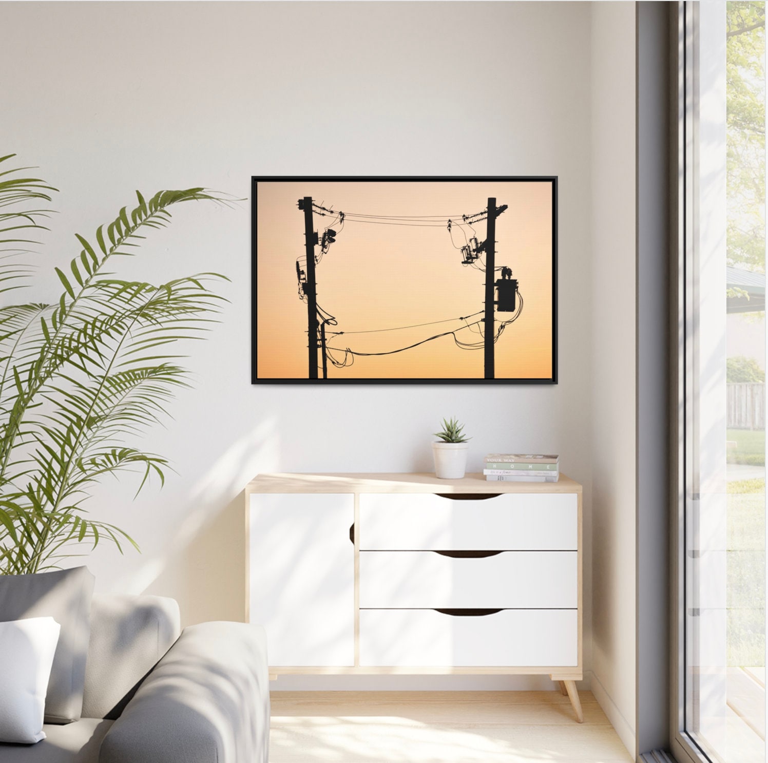 Power Poles Canvas | Voltage Decor | Lineman Gift | Electricity Artwork ...