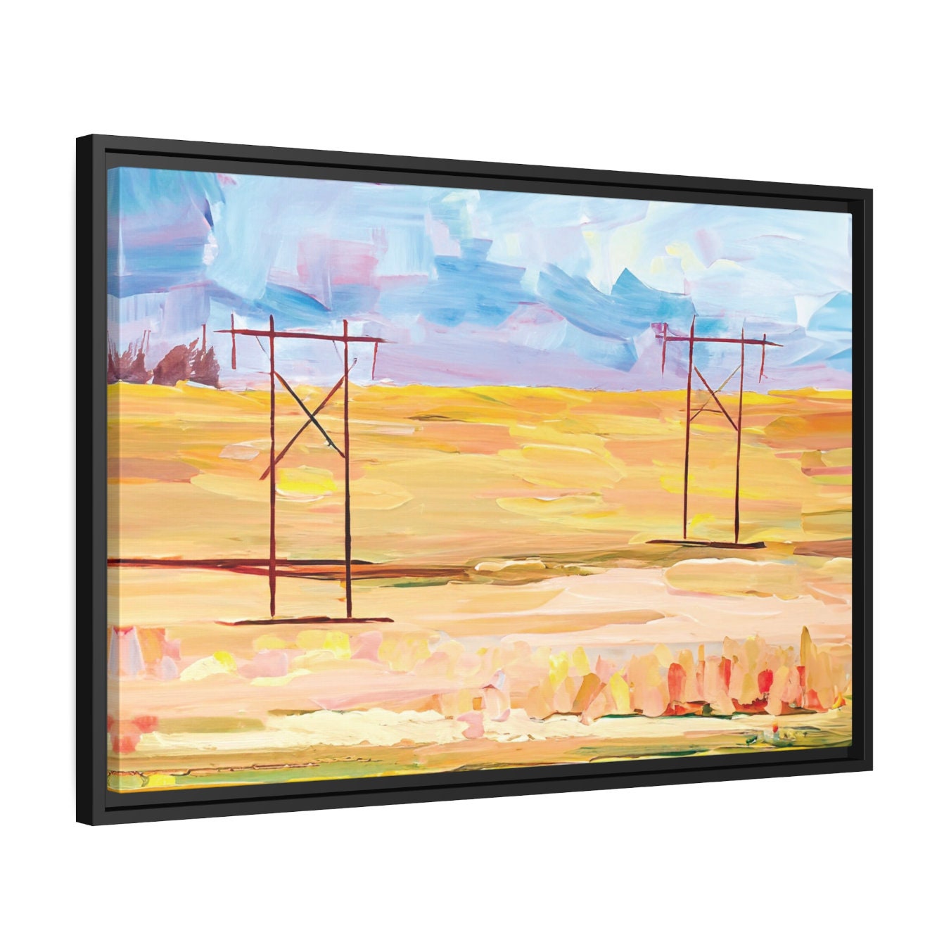 Power Poles Digital Download, High Voltage Oil Painting, Home Office ...