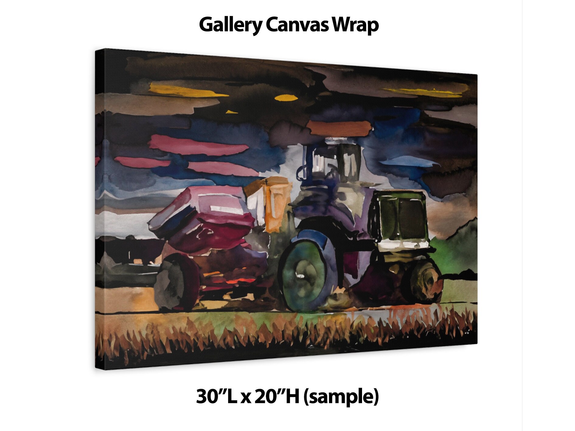 Red Tractor Print, Watercolour Tractor Print, Farmhouse Decor, Nursery ...