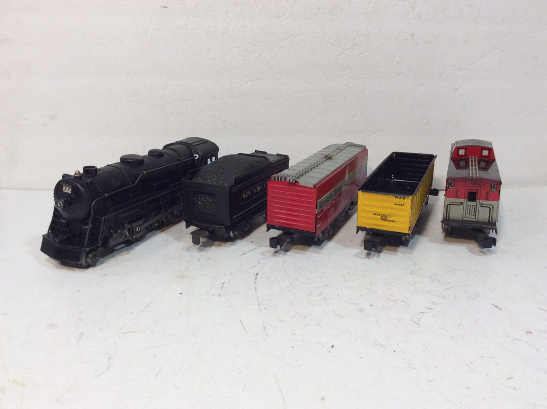 MARX Tin Toy Train Set 999 Steam Engine With 3 Freight Cars 0 Scale - Etsy