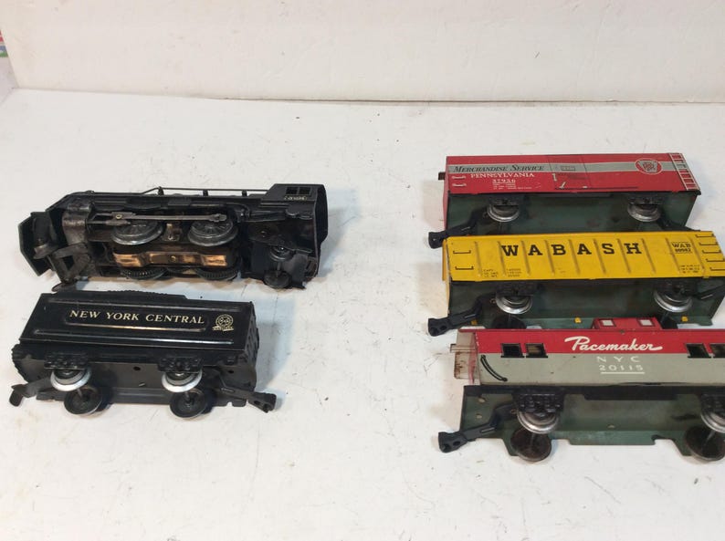 MARX Tin Toy Train Set 999 Steam Engine With 3 Freight Cars 0 Scale - Etsy