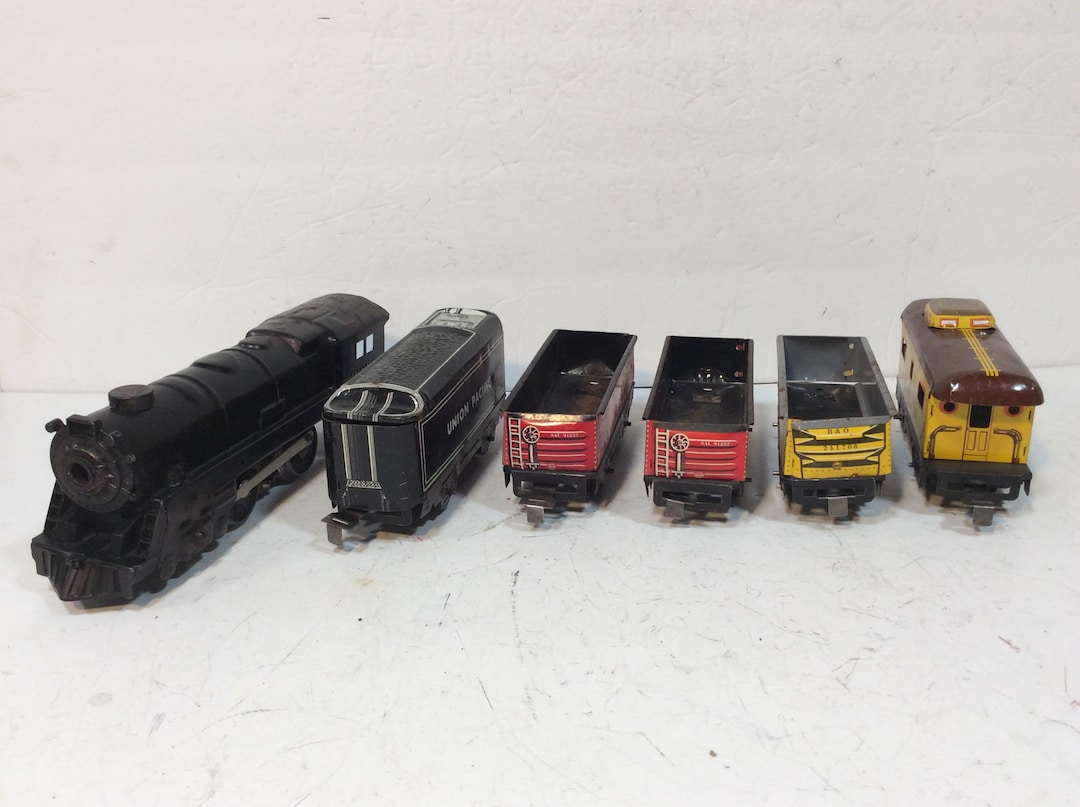 MARX Steam-engine Tin Toy Starter-set 400 With 4 Freight Cars - Etsy