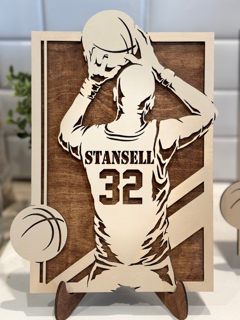 Custom Basketball Player, Sign Laser Cut Baseball Plaque, Personalized ...