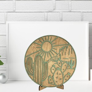 Wood Cactus Wall Art Sign - Etsy