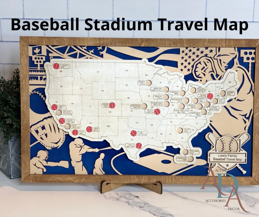 Major League Baseball Travel Park Map MLB Stadium Map - Etsy Ireland