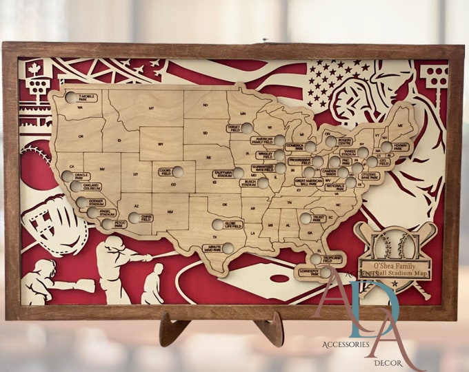 Major League Baseball Travel Park Map, MLB Stadium Map - Etsy