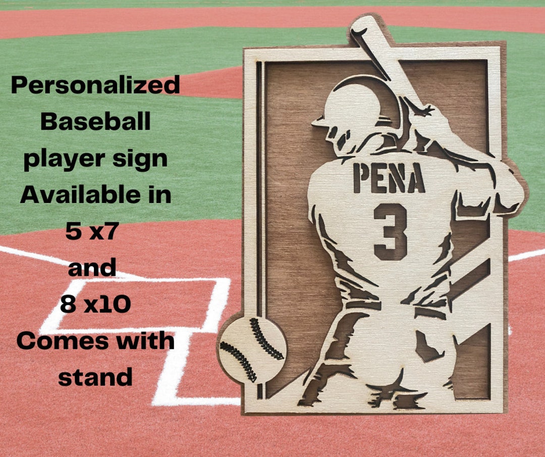 Custom Baseball Player Sign Laser Cut Baseball Plaque - Etsy