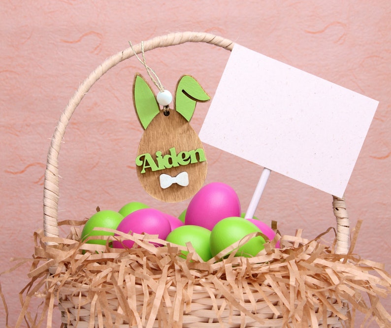 Easter Basket Name Tag - Personalized - Etsy
