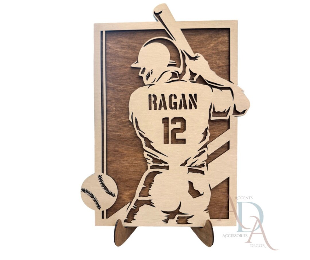 Custom Baseball. Player Sign, Laser Cut Baseball Plaque, Personalized ...