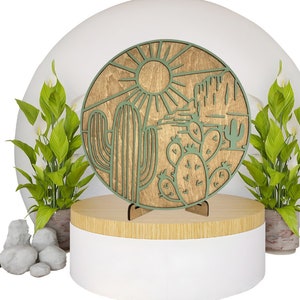 Wood Cactus Wall Art Sign - Etsy