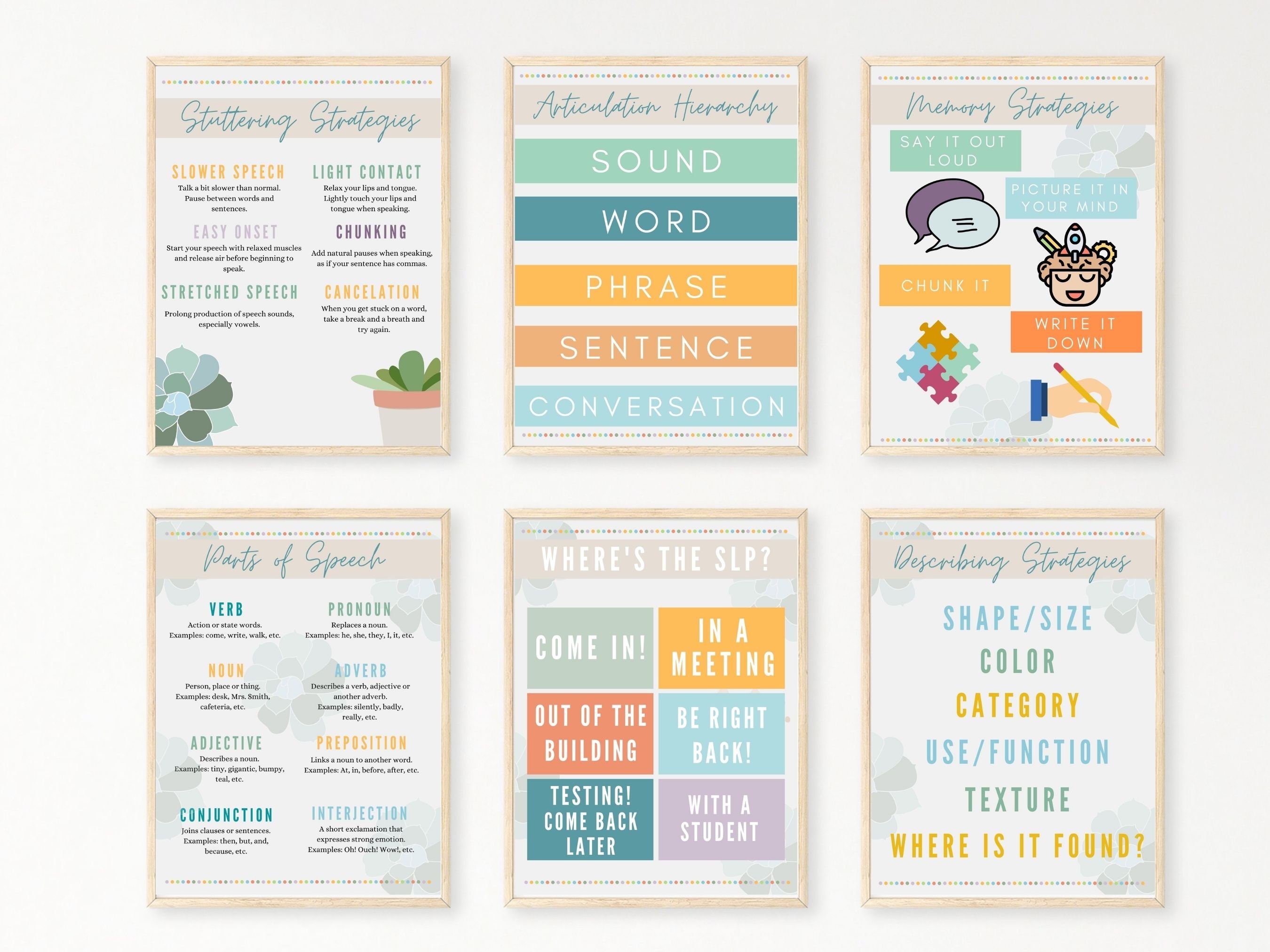 Cactus and Succulent Themed Speech and Language Therapy Classroom and ...