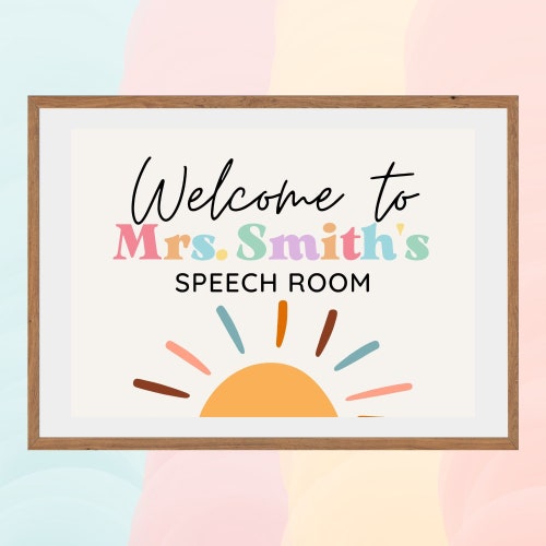 CUSTOMIZABLE 14 X 11 Welcome to Speech Poster - Etsy