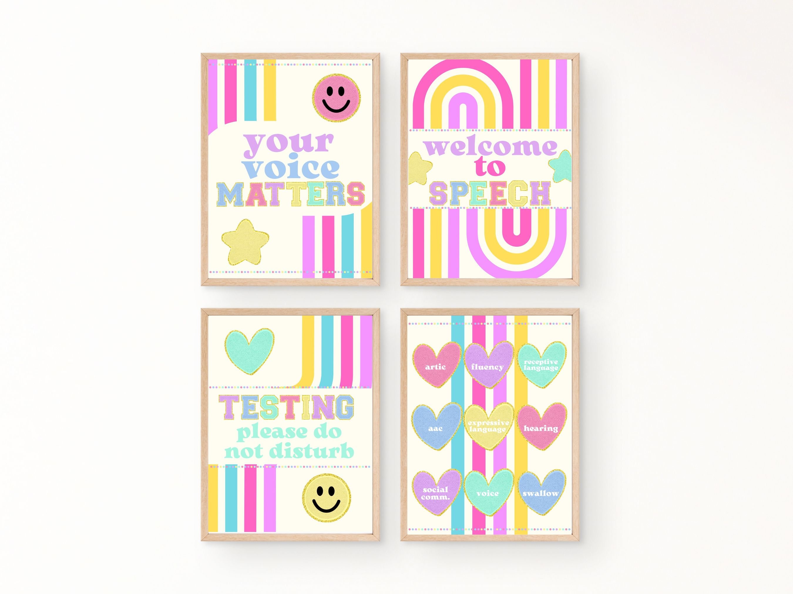 Bright Varsity Chenille Letter Speech Language - Etsy