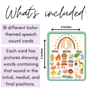 Boho Themed Speech Language Therapy Articulation Photo Cards for ...