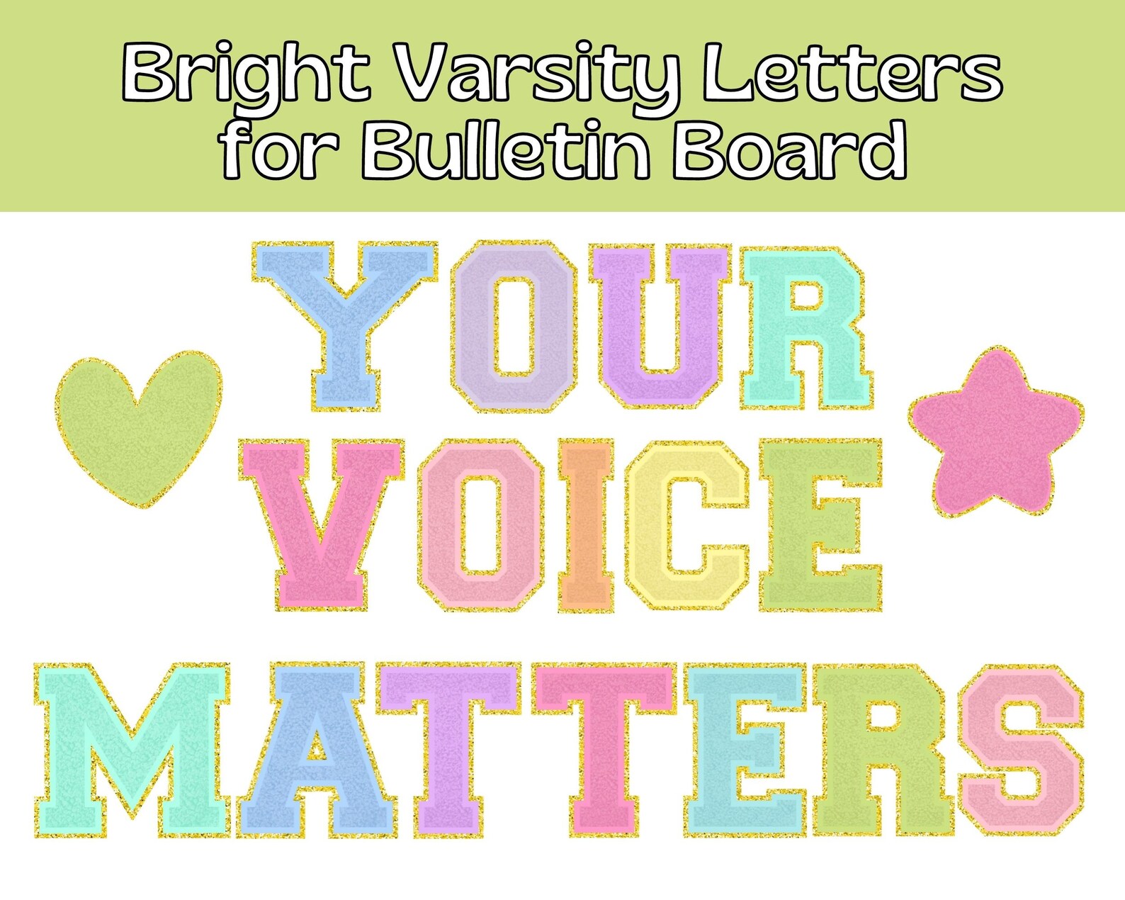 Bright Varsity Your Voice Matters Letters for Speech Therapy Bulletin ...