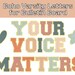Boho Varsity Your Voice Matters Letters for Speech Therapy Bulletin ...