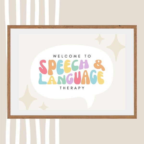 Welcome Speech Therapy Sign - Etsy