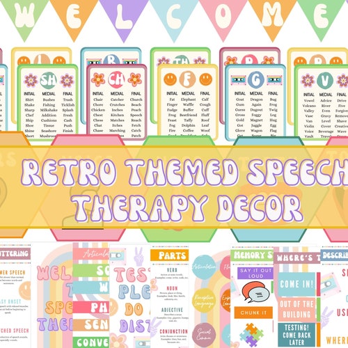 Boho Themed Speech Therapy Office Decor and Visual Aid Posters - Etsy