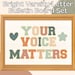 Boho Varsity Your Voice Matters Letters for Speech Therapy Bulletin ...