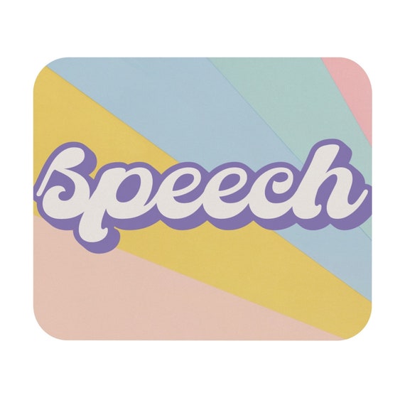 Speech Therapy Mouse Pad Groovy Font Pastel Colors SLP - Etsy